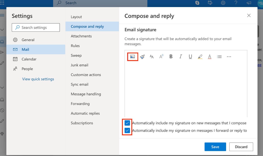 Add Signature in Outlook