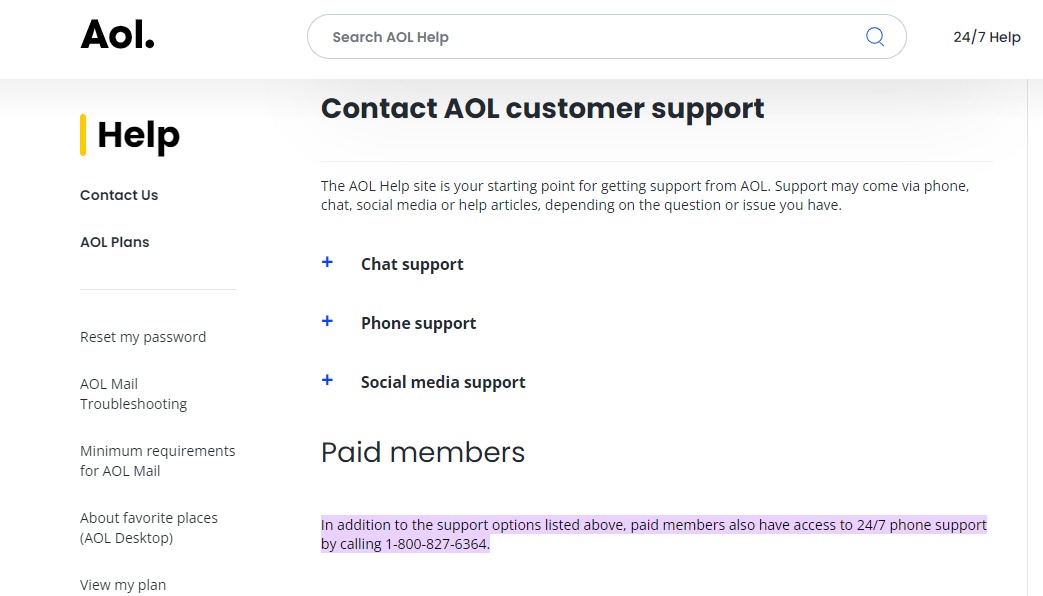 Contact AOL Customer Service